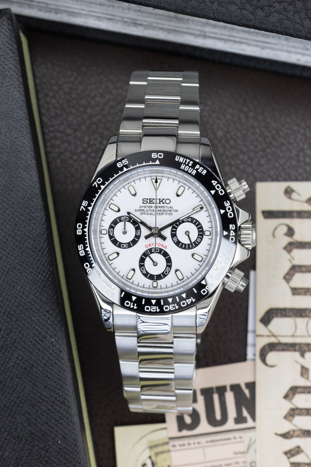 Seiko Mod Daytona White Panda Chronograph – House of Dreams